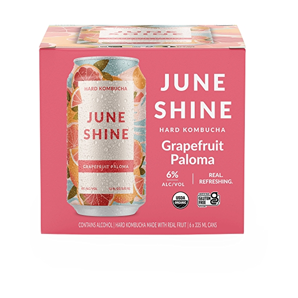 JuneShine - Grapefruit Paloma Hard Kombucha 6pk. MacArthur Beverages
